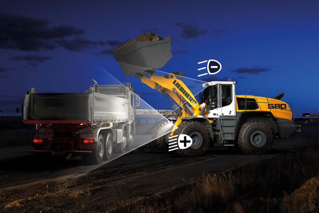 Loader lights up site