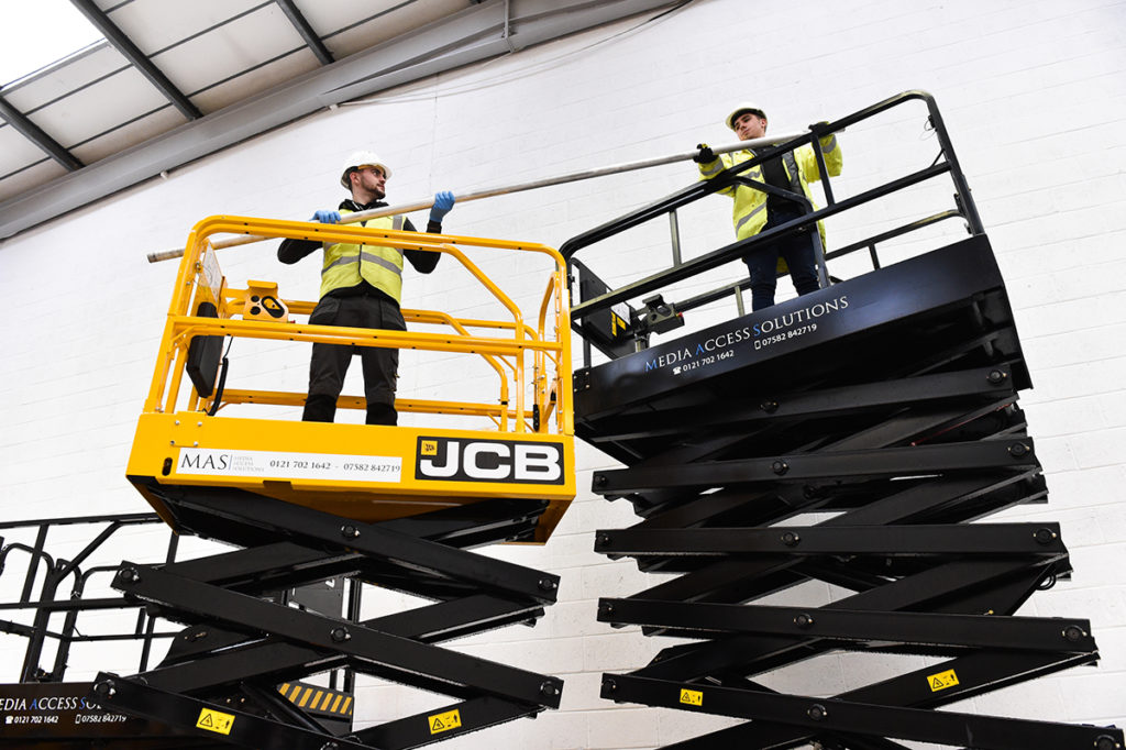JCB scissor lifts land starring role in TV and film sector | Project Plant